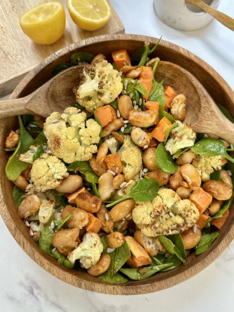 Roasted Butter Bean Salad - Helen Ridgeway Nutrition